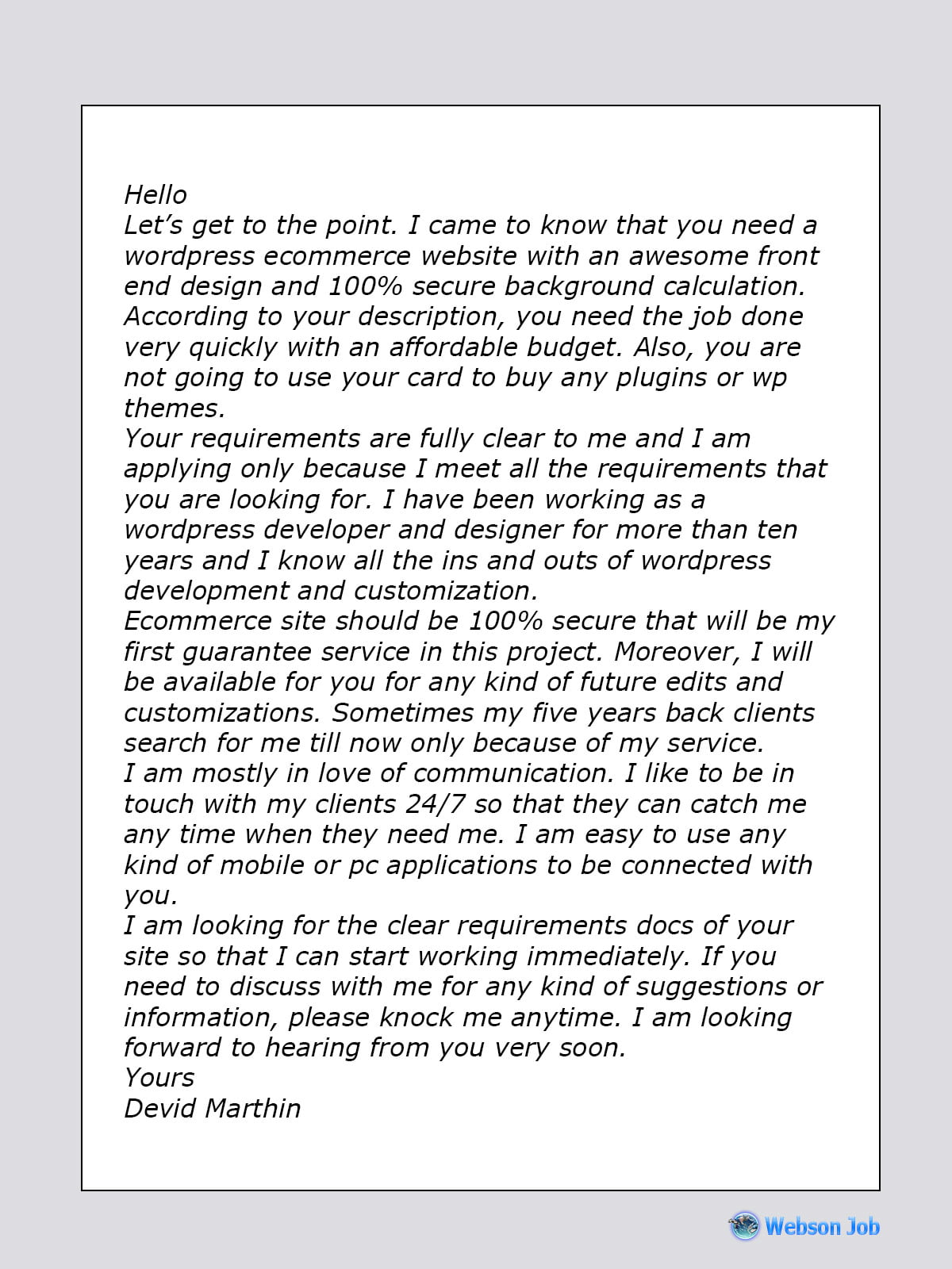 Sample Cover Letter For Upwork Excellent Write A Cover Letter